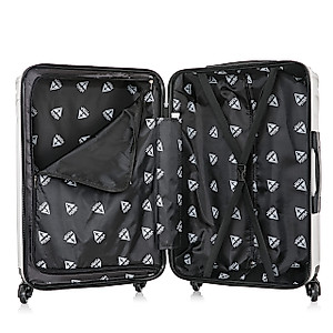 InUSA VASTY Luggage with Spinner Wheels | Durable Lightweight Hardshell Suitcase, Travel Bag with Handle and Trolley, 20-Inch Carry On Small Luggage | Grey