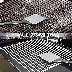 AISITIN 5 PCS Grill Accessories BBQ Set, Stainless Steel BBQ Grill Tools with Sturdy Spatula, Grilling Tongs, Fork and Brush, Ideal Grill Set for Outdoor Indoor Grill