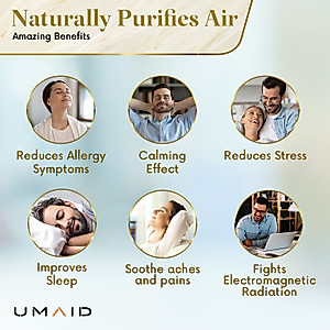 UMAID Himalayan Salt Lamp Rectangle, Salt Rock Lamp on Modern Wood Base, Night Light Bulb & Dimmable Cord, Natural Himalayan Pink Salt Lamp, Unique Home Decor, Zen Gifts, Spa & Meditation Accessories