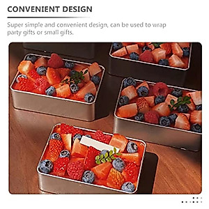 Zerodeko Cake Pans 2pcs Loaf Pan Stainless Steel Baking Bread Pan Toast Molds Empty Gift Boxes Cookie Case Metal Bakeware for Home Kitchen Meatloaf Cake Brownies Oven & Dishwasher Safe Cake Pan