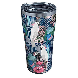 Tervis Tropical Birds Collage Triple Walled Insulated Tumbler, 20 oz, Clear and Black Slider Lid