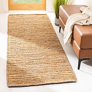 SAFAVIEH Organica Collection Runner Rug - 2'6" x 10', Natural, Hand-Knotted Jute, Ideal for High Traffic Areas in Living Room, Bedroom (ORG111A)
