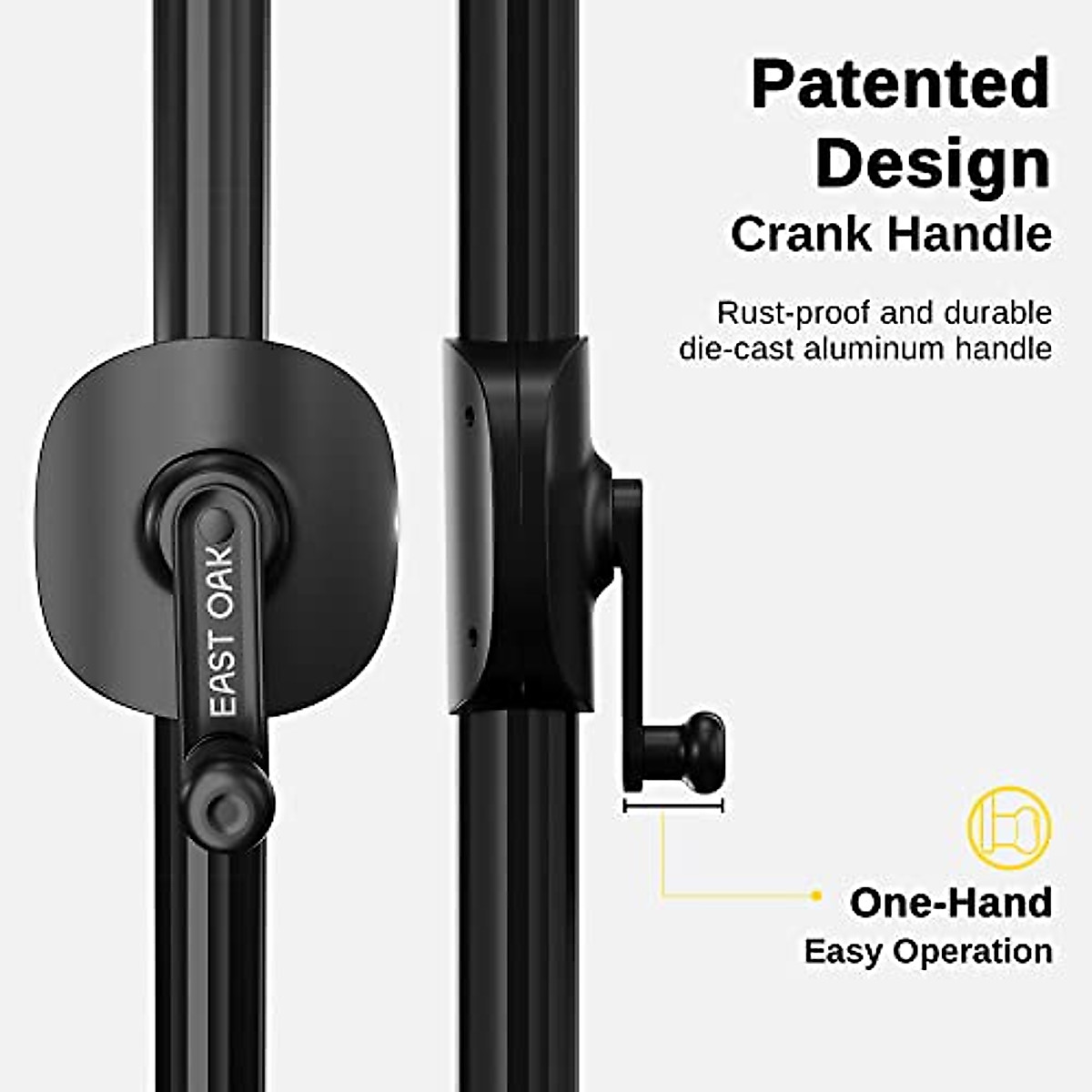 EAST OAK Patio Umbrella, 9 ft Outdoor Table Umbrella with 40 LED Solar Lights and 8 Ribs, 1.9inch Aluminum Pole, UPF 50+ Fade Resistant and Push Button Tilt for Deck and Poolside, Tan