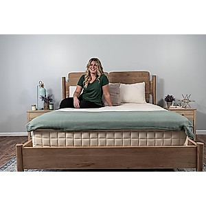 Naturepedic Pillow Top Organic Mattress - Full Hybrid Mattress with Encased Coils for Comfort and Pressure Relieving Natural Latex Mattress - Naturally Cooling & Breathable Mattress