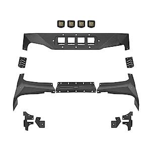 Hooke Road TJ Windshield Frame Cover Roof Sun Visor Cowl Body Armor w/LED Lights for Jeep Wrangler TJ 1997 1998 1999 2000 2001 2002 2003 2004 2005 2006