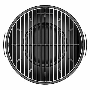 BergHOFF LEO Portable Tabletop BBQ Grill To-go grill with Heat Resistant Base Easy-carry strap & detachable handles, Removable elements, Adjustable airflow, 13.75", Black