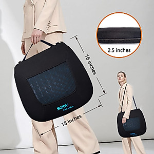 Sojoy Gel Seat Cushion for Office Chair Memory Foam Car Seat Cushion Non-Slip Coccyx Cushion for Relief and Comfort