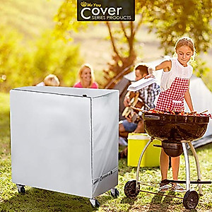 Mr.You Cooler Cart Cover - Universal Fit for Most 80-100 QT,Waterproof Thickened Fabric,Rolling Cooler (Patio Cooler,Beverage Cart, Rolling Ice Chest) Protective Cover