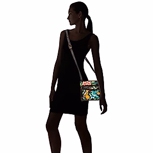 Anna by Anuschka Slim Shoulder Organizer, Birds in Paradise-Black