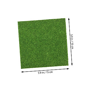 YARNOW 16 Pcs Artificial Grass Tiles Outdoor Greenery Artificial Grass Wall Artificial Turf Tiles Fairy Garden Accessories House Plants Indoors Live Green Rug Faux Lawn Bricks Fish Tank