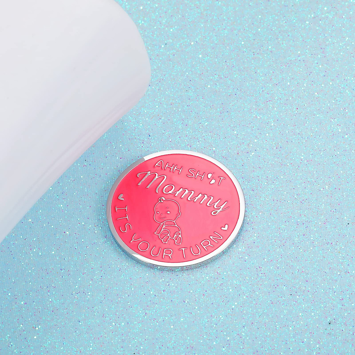 First Time Mothers Fathers Day Gifts for New Mom Dad Mommy Daddy New Parent Decision Coin for New Mom Dad New Baby Gifts for Friend Boss Coworker Birthday Gifts for Husband Wife One-Piece Double-sided