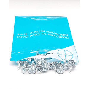 IMScrews 200pcs #8 x 3/4" Truss Head Screws Standard Thread Self Tapping Screws Wood Work MDF Zinc