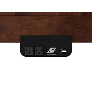 AFI, Sienna Full Murphy Bed Chest with Built-in Charger, Walnut