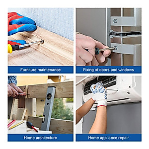 NINDEJIN Flat Head Self Tapping Screws Assortment Kit, 304 Stainless Steel Wood Screws, M3.5 Phillips Drive Self Tapping Screws, 240 pcs Self-Tapping Screws Set with 2 pcs Phillips Screw Bit (12-40mm)