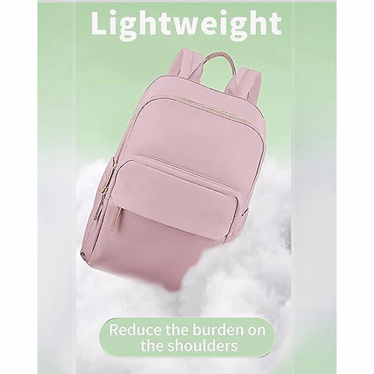 Laptop Backpack Women Teacher Backpack Work Computer Backpack with Laptop Compartment College Waterproof Anti Theft Backpack Casual Daypack Business Travel Backpack for Women Carry On Bag Pink