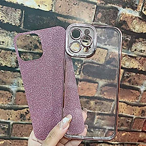 Fycyko Compatible with iPhone 11 Pro Case Glitter Luxury Cute Flexible Plating Cover Camera Protection Shockproof Phone Case for Women Girl Men Design for iPhone 11 Pro 5.8'' Pink