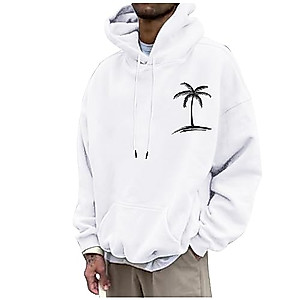 Mens Hoodies, Men'S Print Pattern Fashion Loose And Women'S Long Sleeve Hooded Sweatshirt Big Tall Hoodies For Men Graphic Hoodie Devil Mgk Trendy Hoodies 2023 Hoodies (XXL, White)