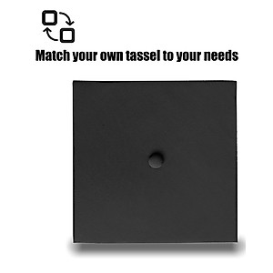 YIIOSS Graduation Cap with 2024 Tassel Year Charm Black Graduation Cap for High School & Bachelor