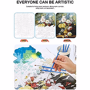 MONDART Paint by Numbers Kits DIY Oil Painting Home Decor Wall Value Gift - Animals in The Forest 16X20 Inch (No Frame)