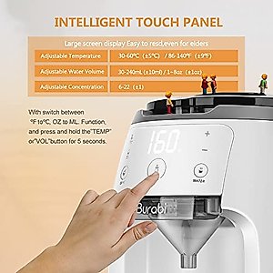 Burabi Formula Milk Dispenser Machine, Formula Milk Maker, Formula Mixer, Smart Milking Machine（No WiFi Function) for Baby - Automatic Powder Blending, Mix a Formula Bottle Easily and Instantly