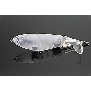 Free Eye 5pcs Unpainted Plopper Bait Fishing unpainted Lure Body 105mm 14.57g Clear Hard Blank Lures PL2