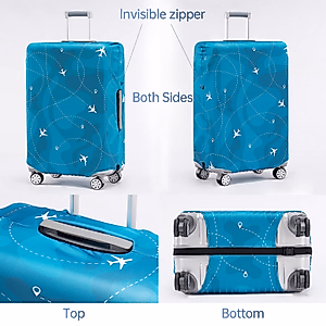 Travelkin Luggage Cover Washable Suitcase Cover Suitcase Protector Anti-scratch Suitcase cover Fits 18-32 Inch Luggage(M for 22-25 Inch Luggage)