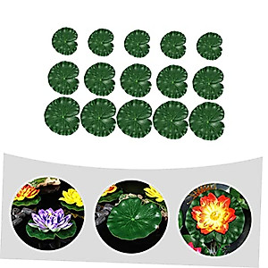SAFIGLE Floating Lily Pads 60 Pcs Simulated Lotus Leaf Artificiales para Leaf Decor Green Decor Lily Pads for Ponds Lilly Pads Lily Pads Ornaments Floating Pond Decor Simulation Leaf Pool