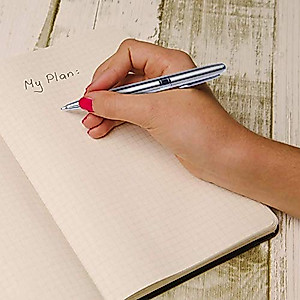 Cambond Sliver Ballpoint Pens Black Ink Metal Pen Nice Uniform Pens for Men Business Office Police,Twist Retractable 1.0 mm Medium Point Refills, 5 Pack