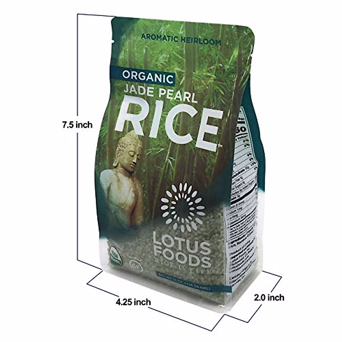 Lotus Foods Organic Jade Pearl Rice, 15 Ounce (packaging may vary)