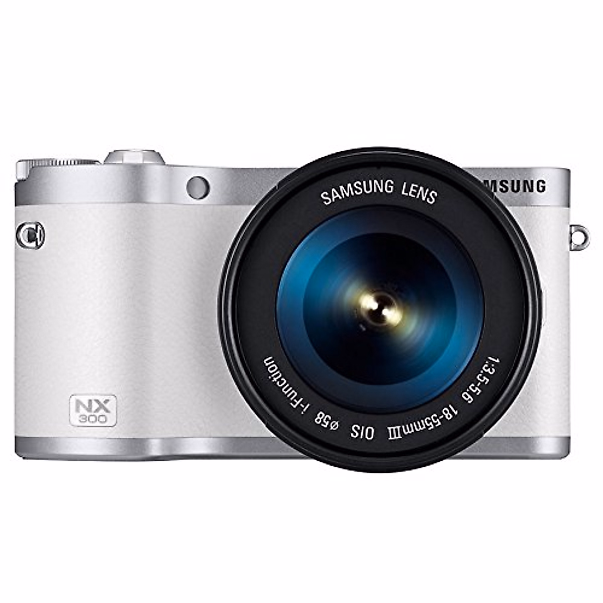 Samsung NX300 20.3MP CMOS Smart WiFi Mirrorless Digital Camera with 18-55mm Lens and 3.3" AMOLED Touch Screen (White)
