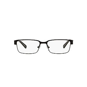 A|X ARMANI EXCHANGE Men's AX1017 Rectangular Prescription Eyewear Frames, Black/Demo Lens, 54 mm