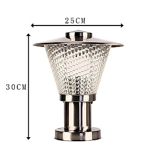 HSCW Modern Minimalist Creative Lawn Lamp Outdoor Lighting Column Lamp Courtyard Waterproof Decoration Post Lamp Home Garden Stainless Steel Anti-Rust Pillar Light E27