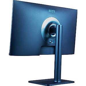 MSI Modern MD241P Ultramarine, 24" Monitor, 1920 x 1080 (FHD), IPS, 75Hz, TUV Certified Eyesight Protection, 5ms, HDMI, USB C, Tilt, Swivel, Height Adjustable, Pivot