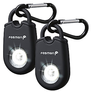 Fosmon Personal Alarm for Women (2-Pack), Self Defense Protection Keychain Safety Sound Siren 125DB with Strobe Light LED Flashlight Carabiner, SOS Emergency Security Alert Device for Kids Elderly Men
