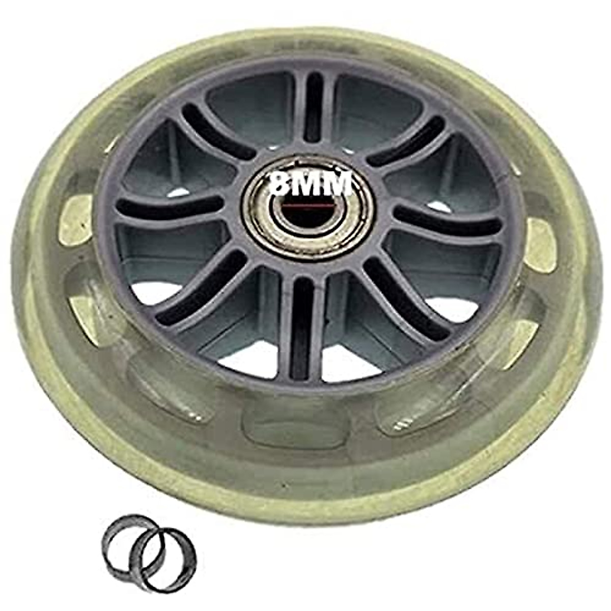 4in Heavy Duty Casters Wheel, Office Chair Caster Replacement Computer Chair Wheels Soft Rubber Heavy Duty,Protect for Hardwood Carpet Tile,5 Set,Universal Standard Stem 12x30mm