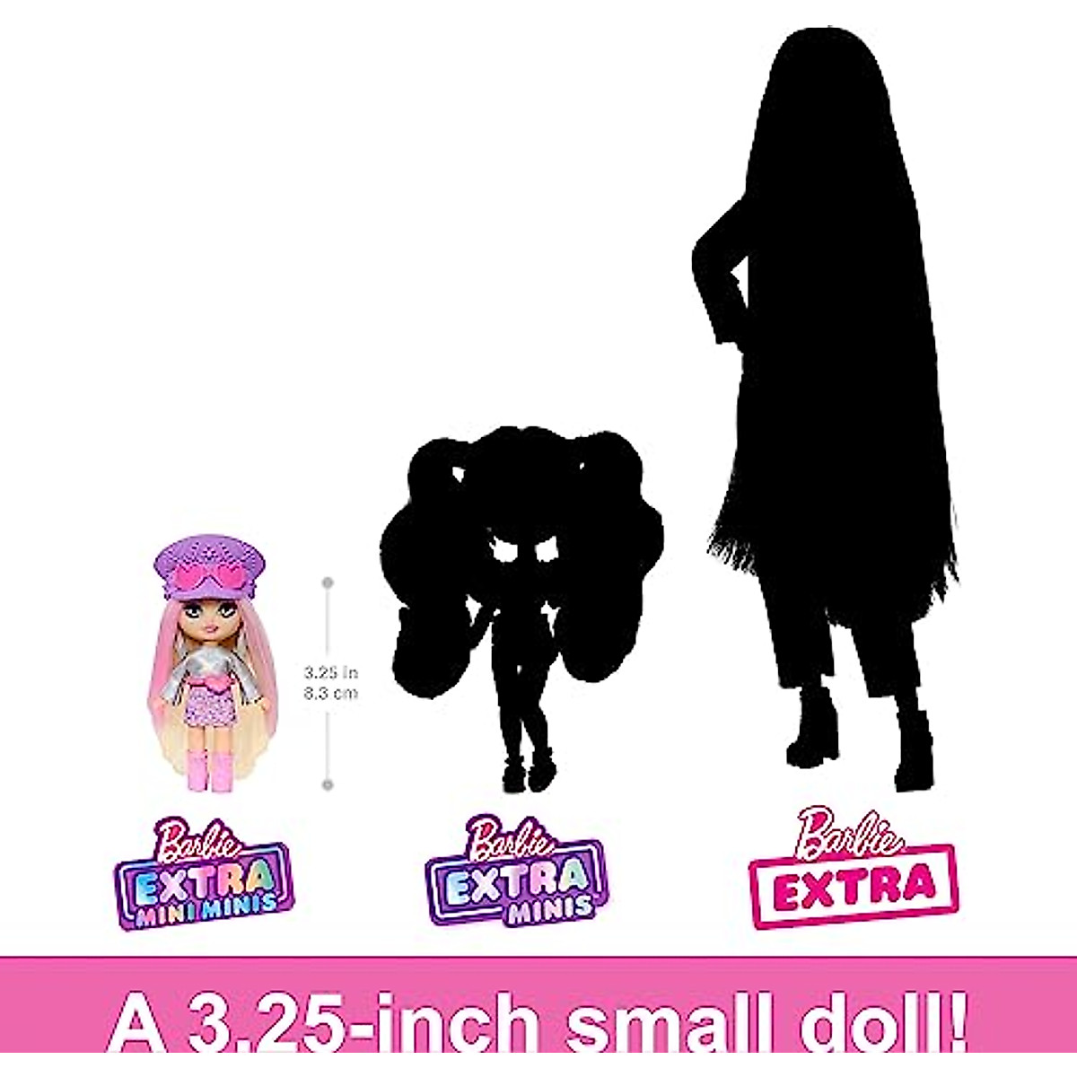 Barbie Extra Mini Minis Travel Doll with Metallic Desert Fashion and Festival Accessories, Barbie Extra Fly Small Doll