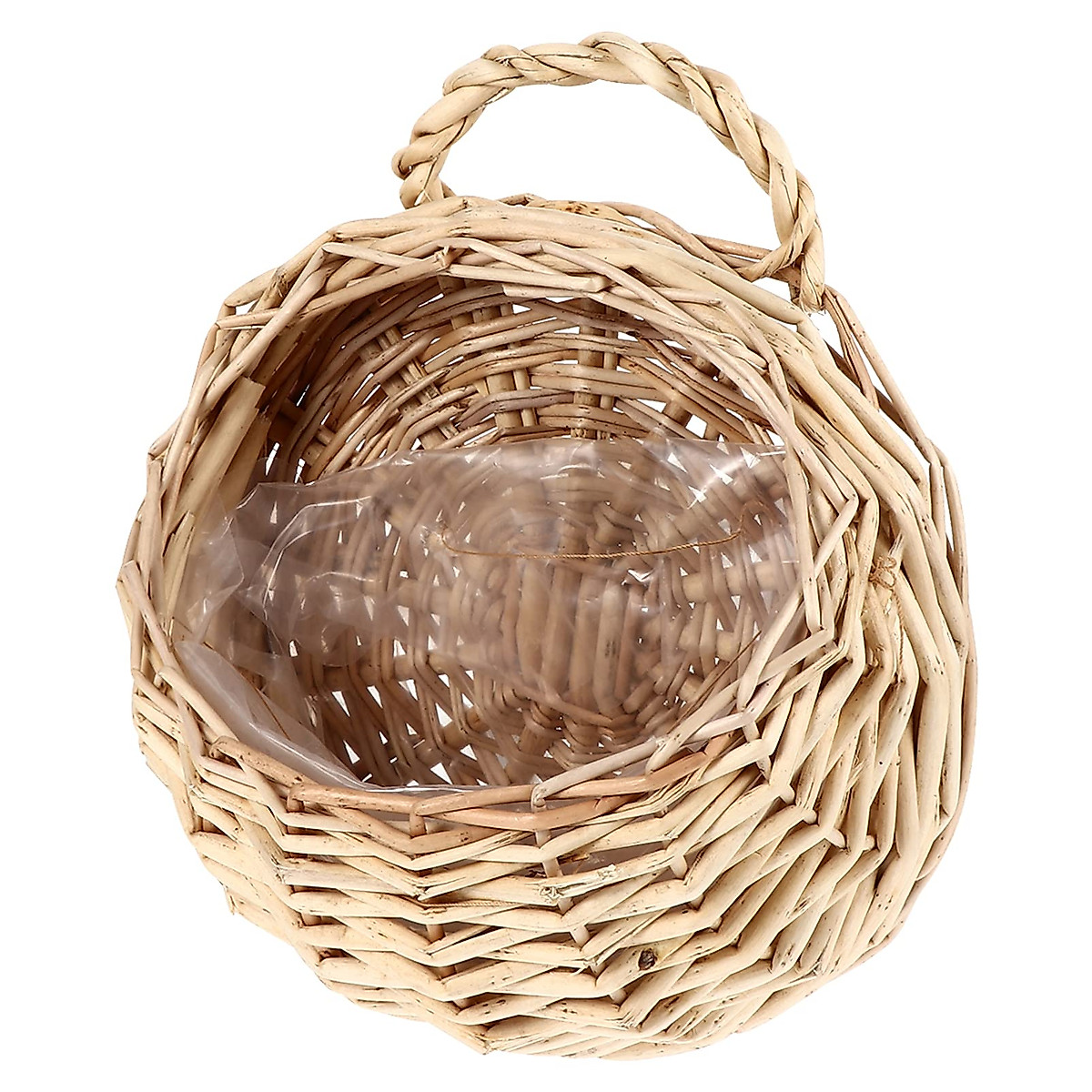 DOITOOL Wall Hanging Planter - Wicker Woven Wall Plant Holder Hanging Planters for Indoor Plants - Small Natural Hanging Plant Holder for Indoor Outdoor Home Decorations