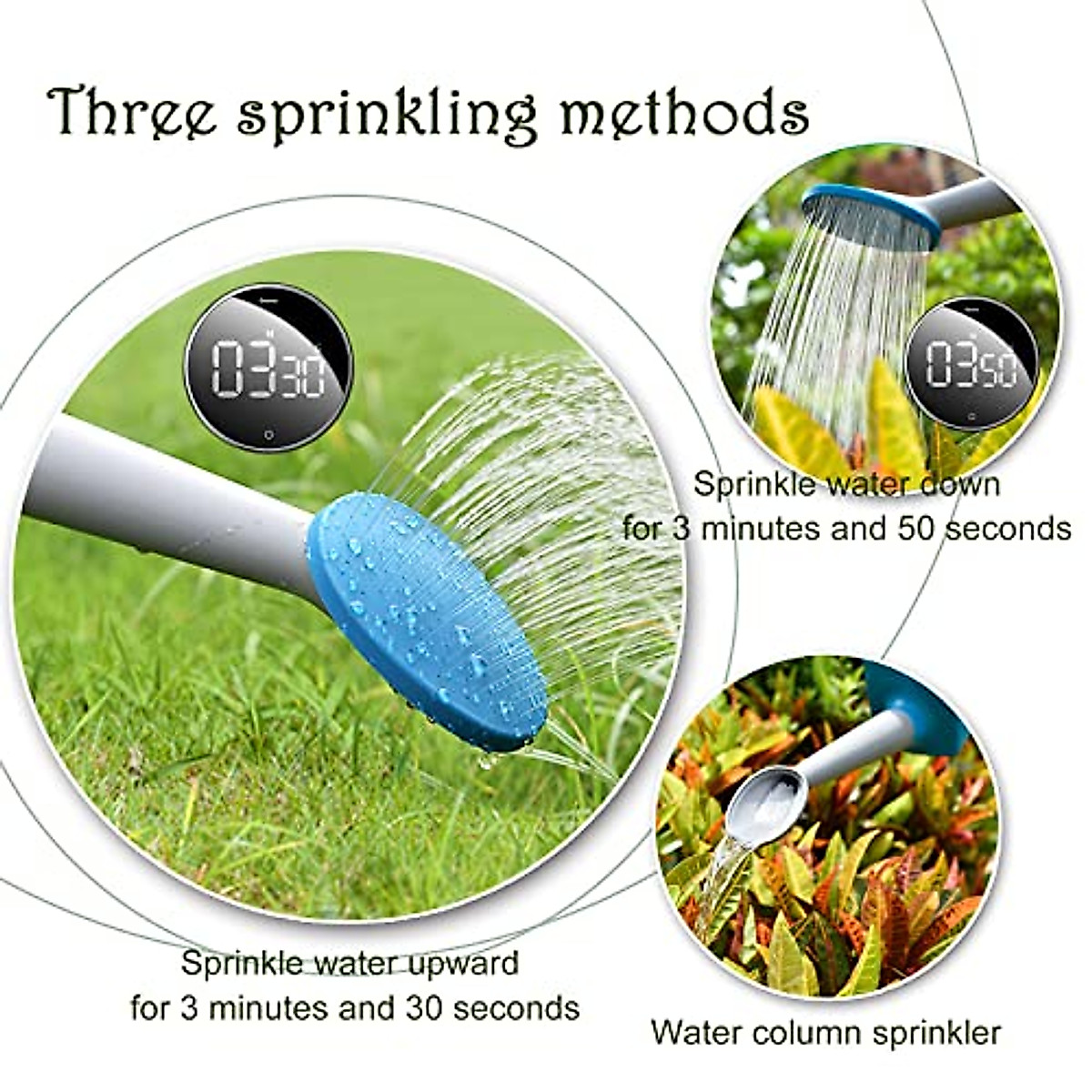 XXXFLOWER Watering Can Outdoor Plant Lightweight Deluxe 1.5 Gallon Plastic 6 L Resin Water Cans with Detachable Sprinkler Head Green Watering Pot for Office House Indoor Garden