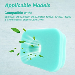 KLWZH 27987S Air Filter for BS 27987 4108 5001H JD AM34963 LG27987 LG27987S 60500 61500 80500 81500 90102 130200 131200 140200 2-5 HP horizontal Engines Lawn Mower