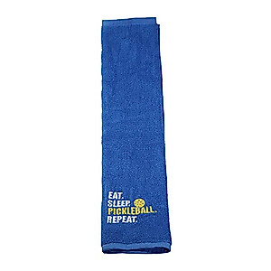 LEVLO Pickleball Sports Lovers Gift Eat Sleep Pickleball Repeat Cotton Towels for Pickleball Lovers (Eat Sleep Pickleball Repeat)