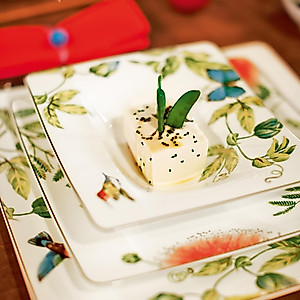 villeroy & boch Medium Plate, White, Yellow, Green, Red, Blue, 9.4 inches (24 cm) Amazonia 1035142700