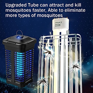 Bug Zapper Indoor Outdoor, 4300V 18W Electric Mosquito Killer, Mosquito Trap Fly Zapper Insect Killer with Light Sensor for Home, Garden, Backyard, Patio, Camping, 2300 Sq. Ft Coverage