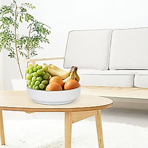 FYY Lazy Susan Organizer, 10.4 inch Turntable Cabinet Organizer Rotating Spice Rack Kitchen Storage Cosmetic Makeup Organizers for Cabinet Kitchen Pantry Refrigerator Countertop Organization White