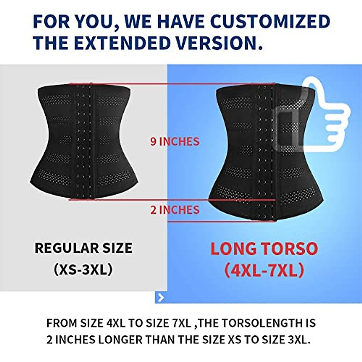 WEICHENS Waist Trainer Corsets for Women Underbust Sport Trimmer Belts Cincher Hourglass Body Shaper Girdle Black