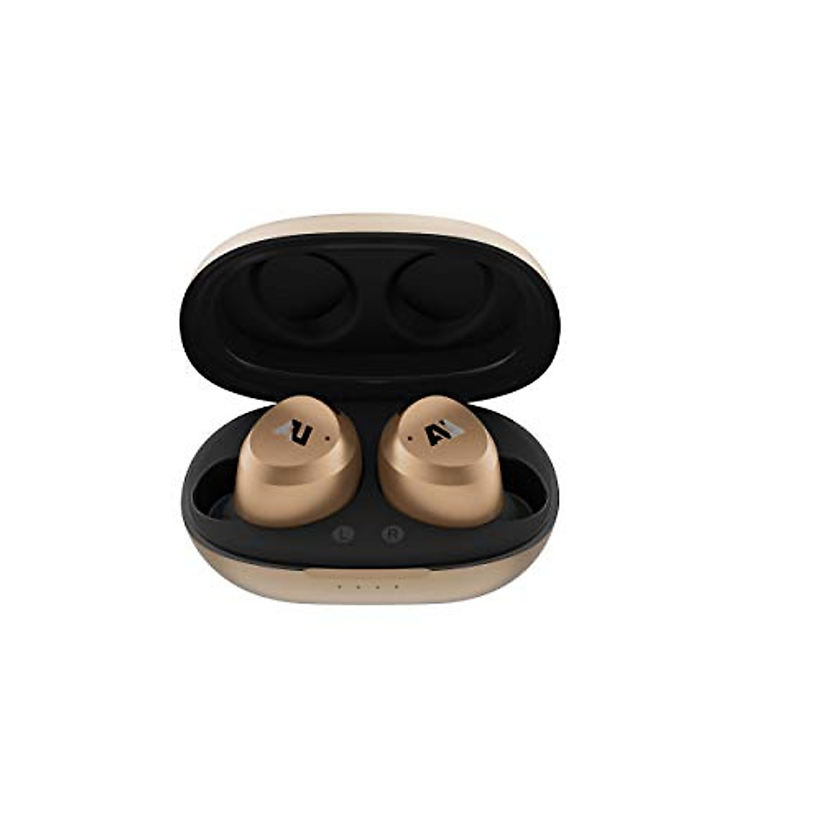 ausounds AU-Stream Hybrid Bluetooth True Wireless Hybrid Active Noise Cancelling Earbuds with Touch Controls, Wireless Charging Case, and Premium Dynamic Drivers, Gold