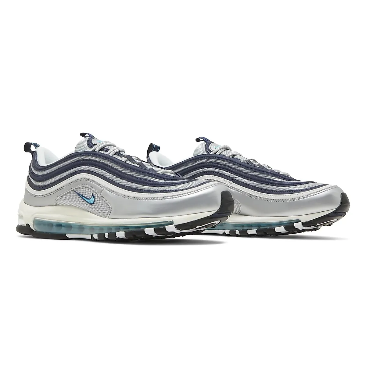 Nike Mens Air Max 97 DM0028 001 Metallic Silver/Chlorine Blue - Size 9.5