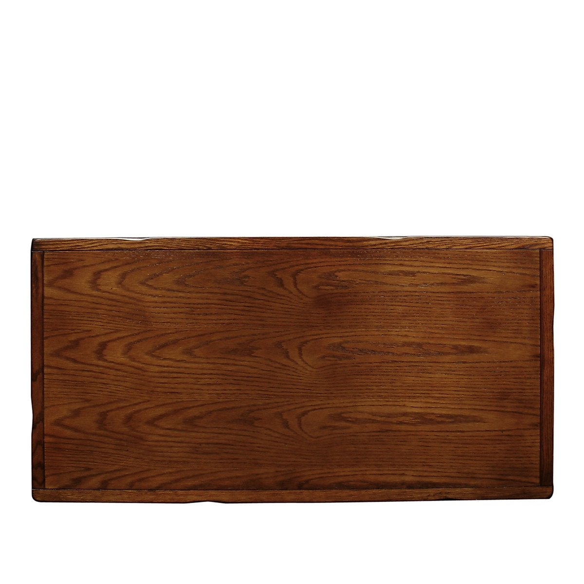 Leick Home 10058 Slate Tile Coffee Table with Shelf, 20 in x 38 in x 20.5 in, Rustic Oak