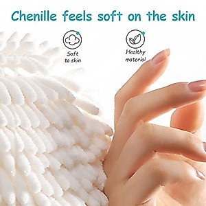 Iimin Chenille Handball Hanging Hand Towel，Chenille Fluffy Microfiber Decorative Ball Towel Quick Dry Plush Absorbent Towels for Kitchen or Washstand，Quick Dry Cloths for Cleaning