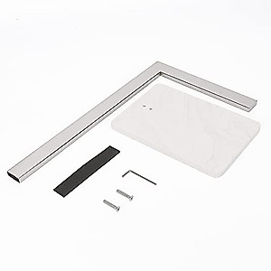 BathAce Hand Towel Holder, Hand Towel Stand for Bathroom with Marble Base, 304 Stainless Steel Stand L Shape Hand Towel Rack Free-Standing Towel Bar for Bathroom Kitchen Countertop, Chrome