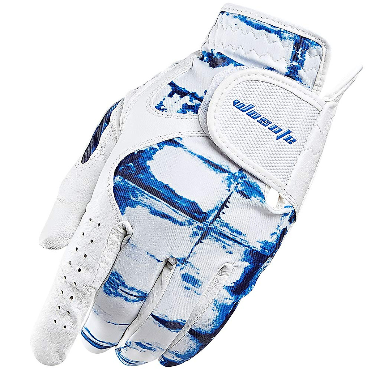 wosofe Golf Glove for Men's Left Hand White Soft Leather Breathable Professional Golf Hand Wear … (Medium)